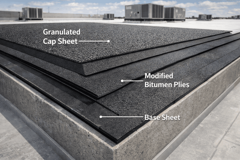 TPO vs. Modified Bitumen for Commercial Roofs (2026)
